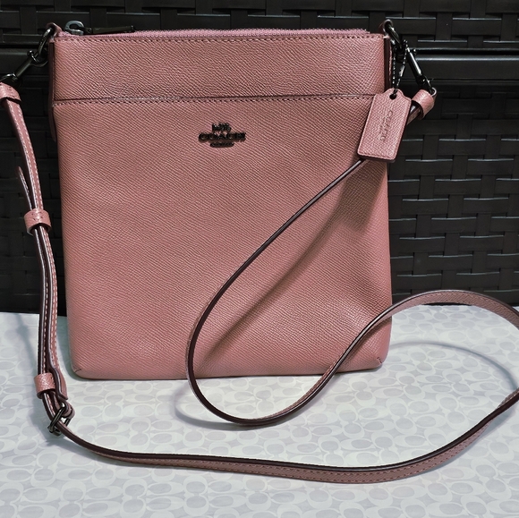 Coach | Bags | Coach Dusty Rose Pink Crossbody Bag Purse Kitt Messenger ...